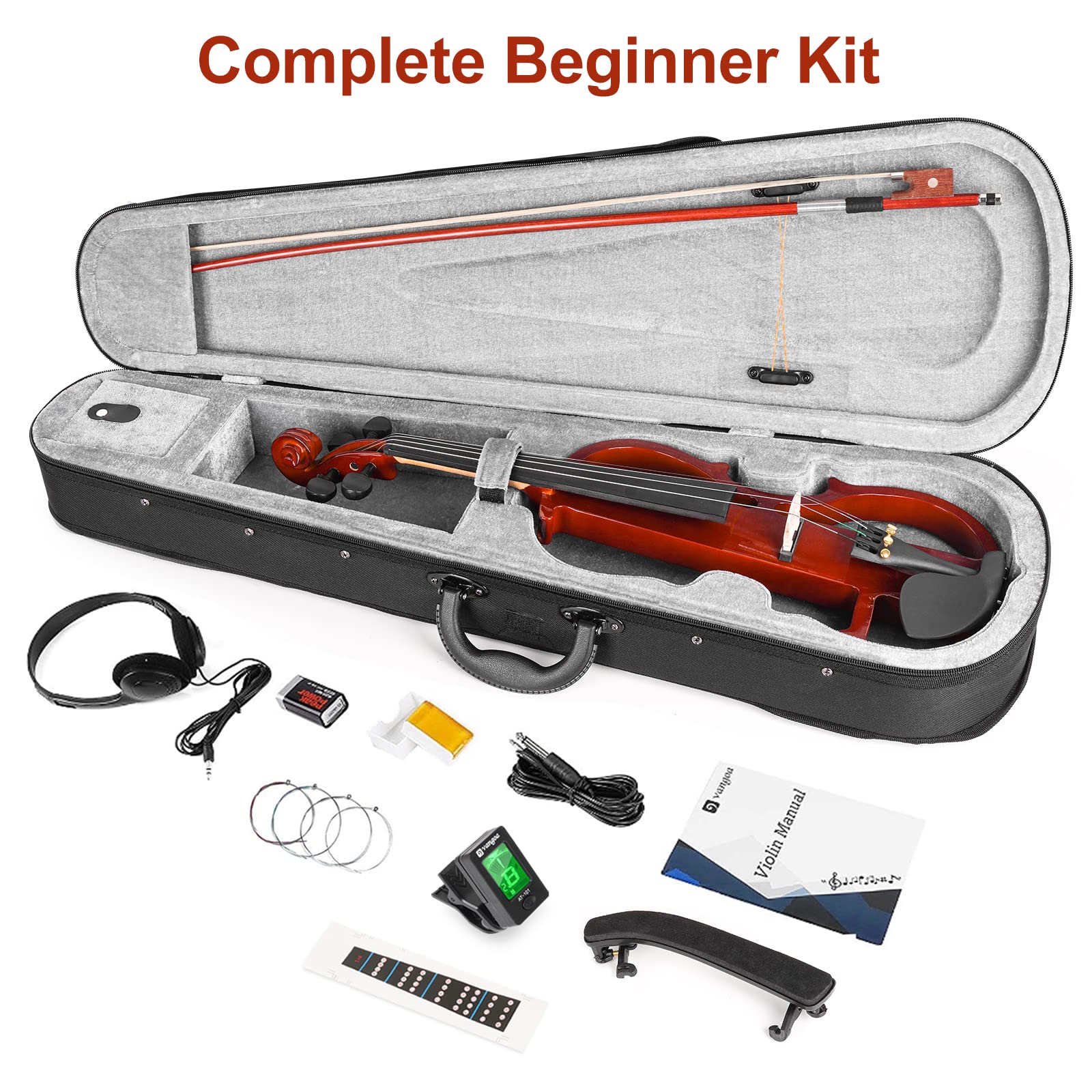 Mua Vangoa Electric Violin, 1/2 Silent Electric Violin Kit for ...