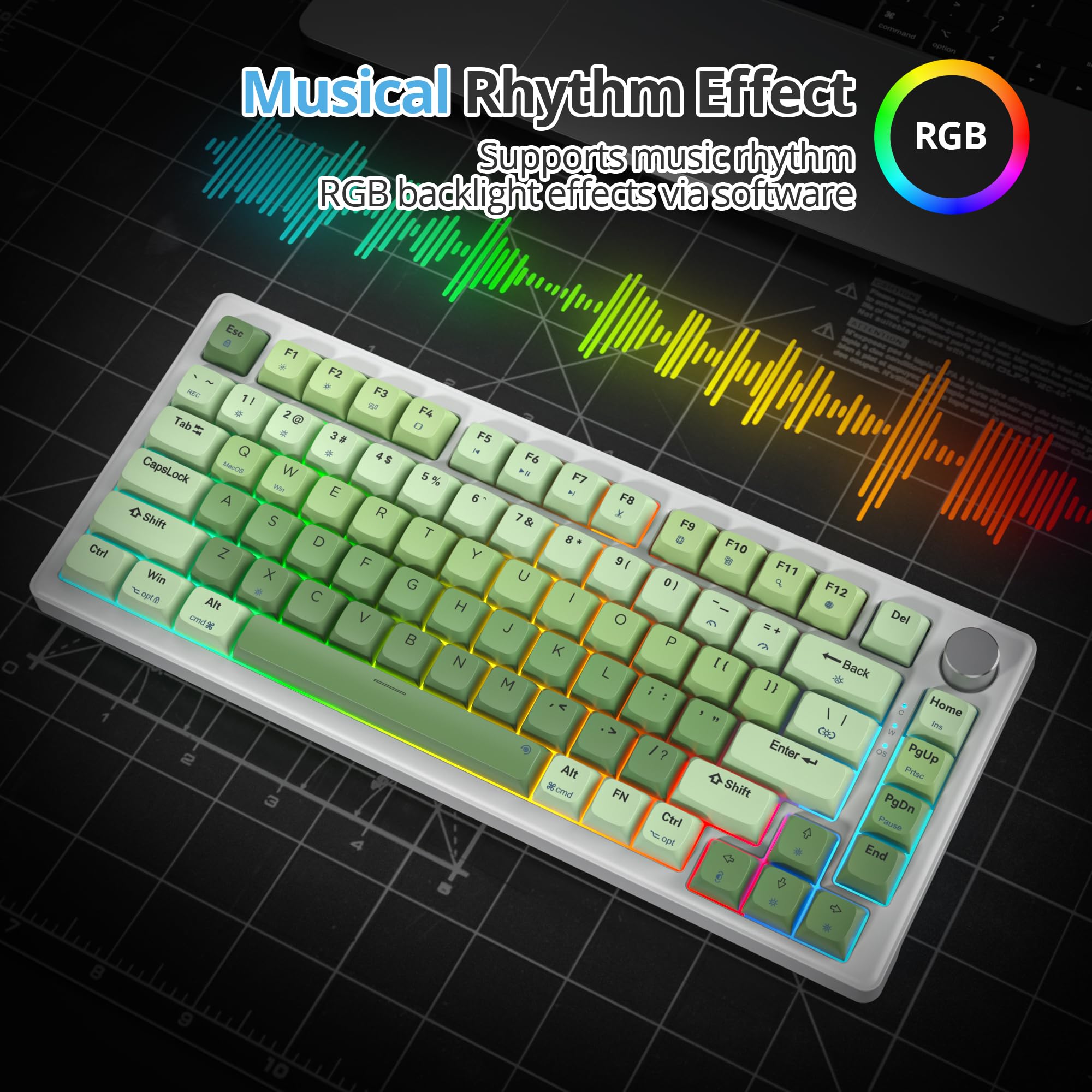 Mua SbocKeeb 75% Green Mechanical Keyboard Gasket with Knob, Custom ...