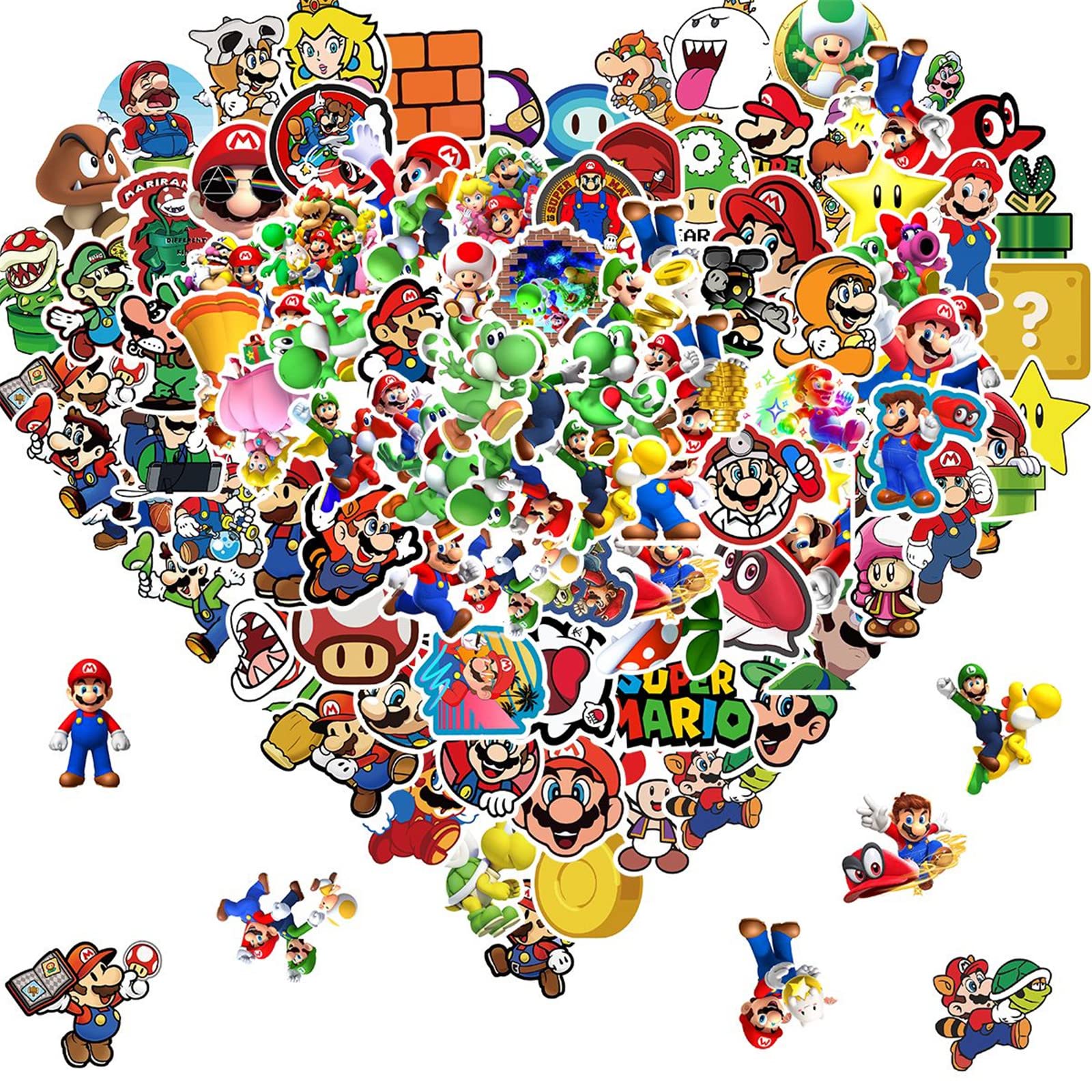 Mua Mario100 Waterproof Vinyl Game Stickers Pack, 100PCS Cartoon ...