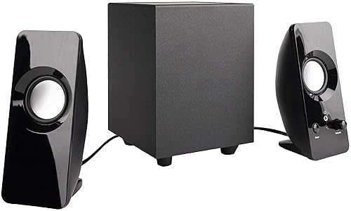 Amazon Basics AC-2.1A 2.1 8W Computer Speakers with Subwoofer (Renewed ...