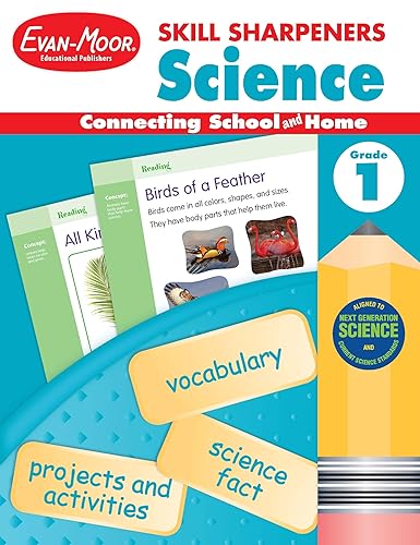 Evan-Moor Skill Sharpeners Science Workbook, Grade 1, Physical, Life, and Earth Science, Songs ...