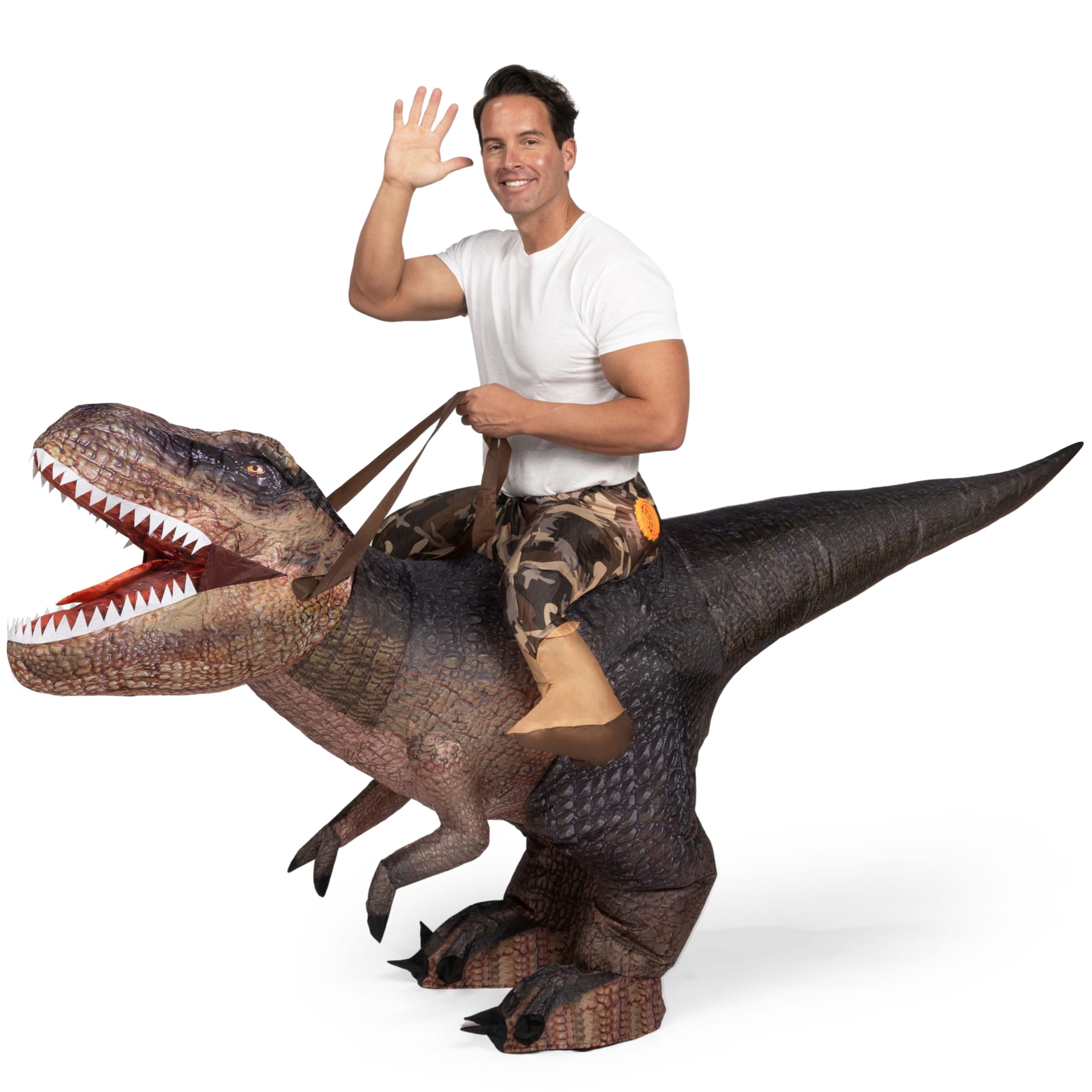 Spooktacular Creations T-Rex Inflatable Costume Adults Air Blow Up ...