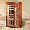 DYNAMIC SAUNAS Barcelona 1- to 2-Person Low EMF FAR Infrared Sauna with Red Light Therapy ...