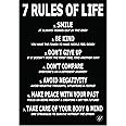 Amazon.com: 7 Rules of Life Motivational Poster – Printed on Premium ...