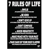 Amazon.com : 7 Rules of Life Motivational Poster - Printed on Premium ...