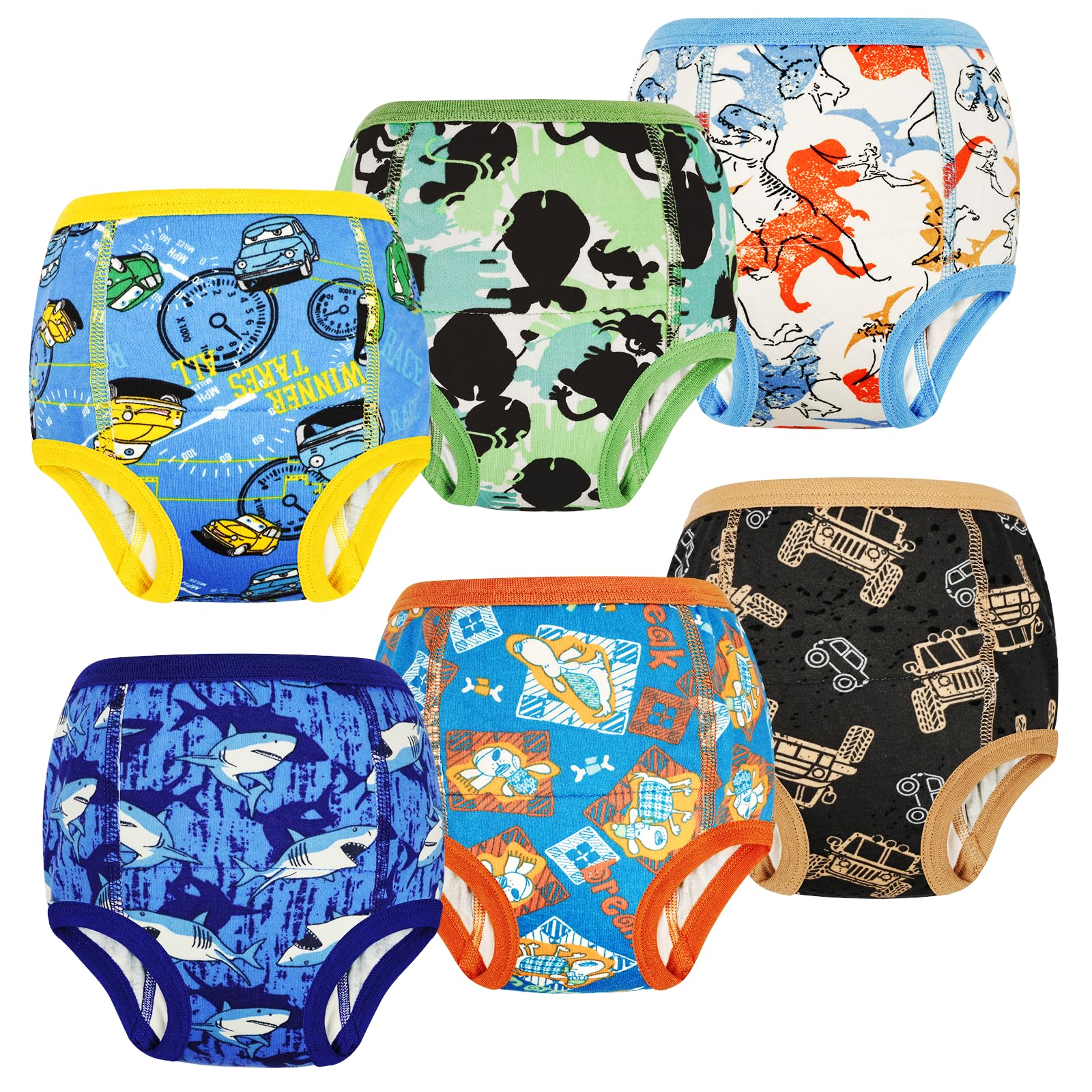 MooMoo Baby Potty Training Pants 6 Packs Absorbent Training Underwear ...