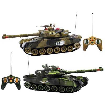 Buy Haktoys RC 12 Fighting Battle Tanks with LED Life Indicators ...