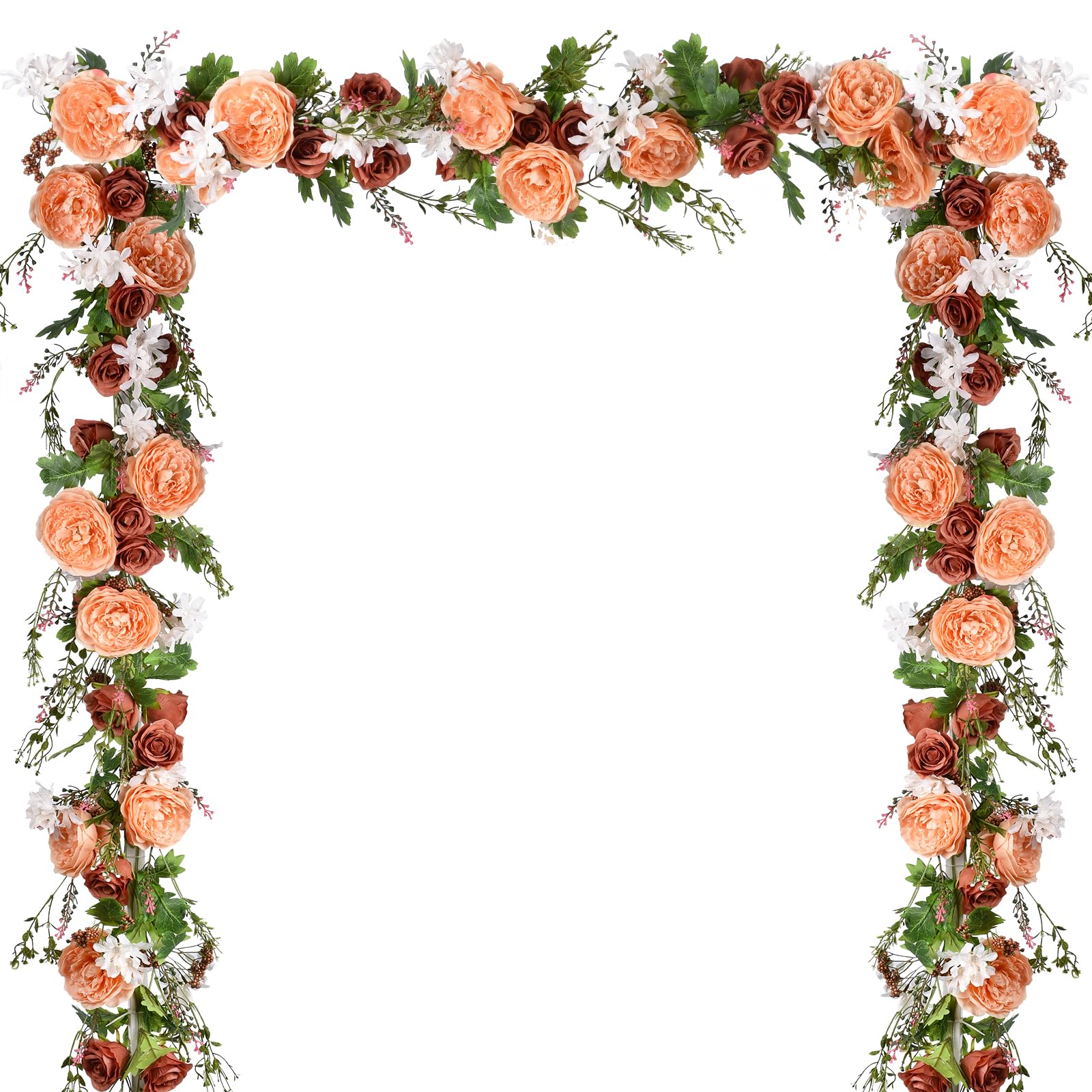 DearHouse 2Pcs Artificial Peony Flower Garland - 6ft/Strand Silk Peony ...