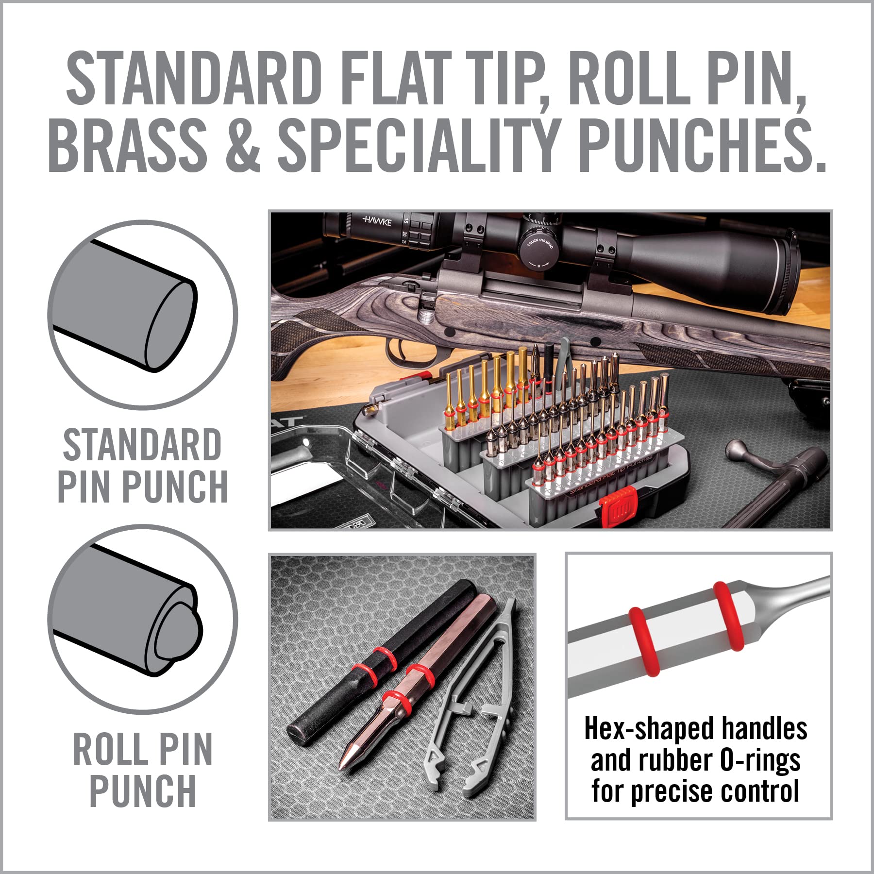 Mua Punch Set, Gunsmithing Tool Kit with Roll Pin Punch Set, Flat Tip ...