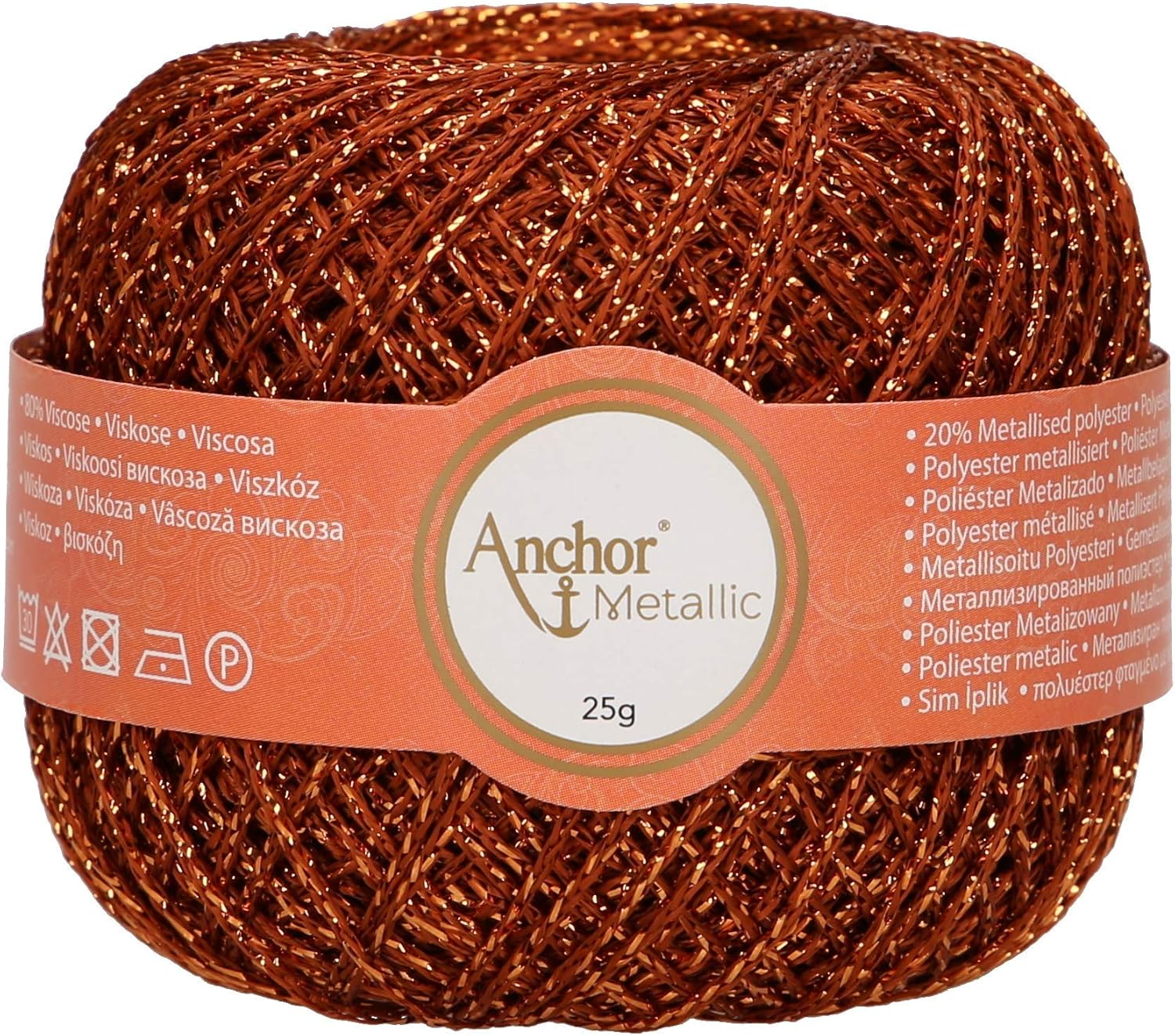 Anchor Artiste Metallic 4716400 00314 Copper Effect Yarn: Amazon.co.uk ...