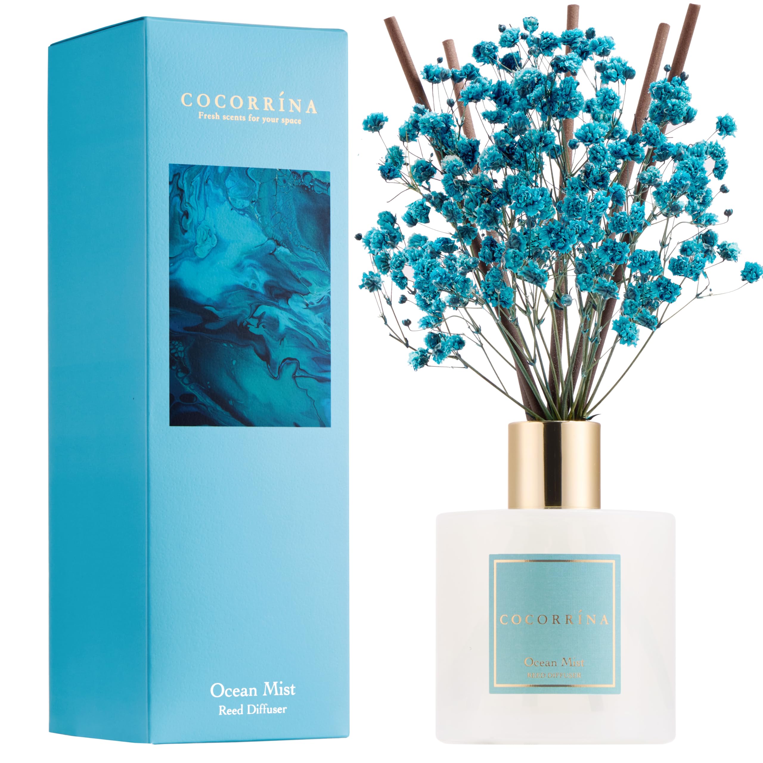 COCORRÍNA Reed Diffuser - Ocean Mist 6.7 Fl.oz Reed Diffuser Set with ...
