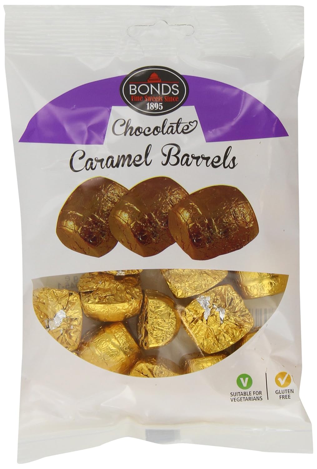 Bonds Chocolate Caramel Barrels 150 g (Pack of 12): Amazon.co.uk: Grocery