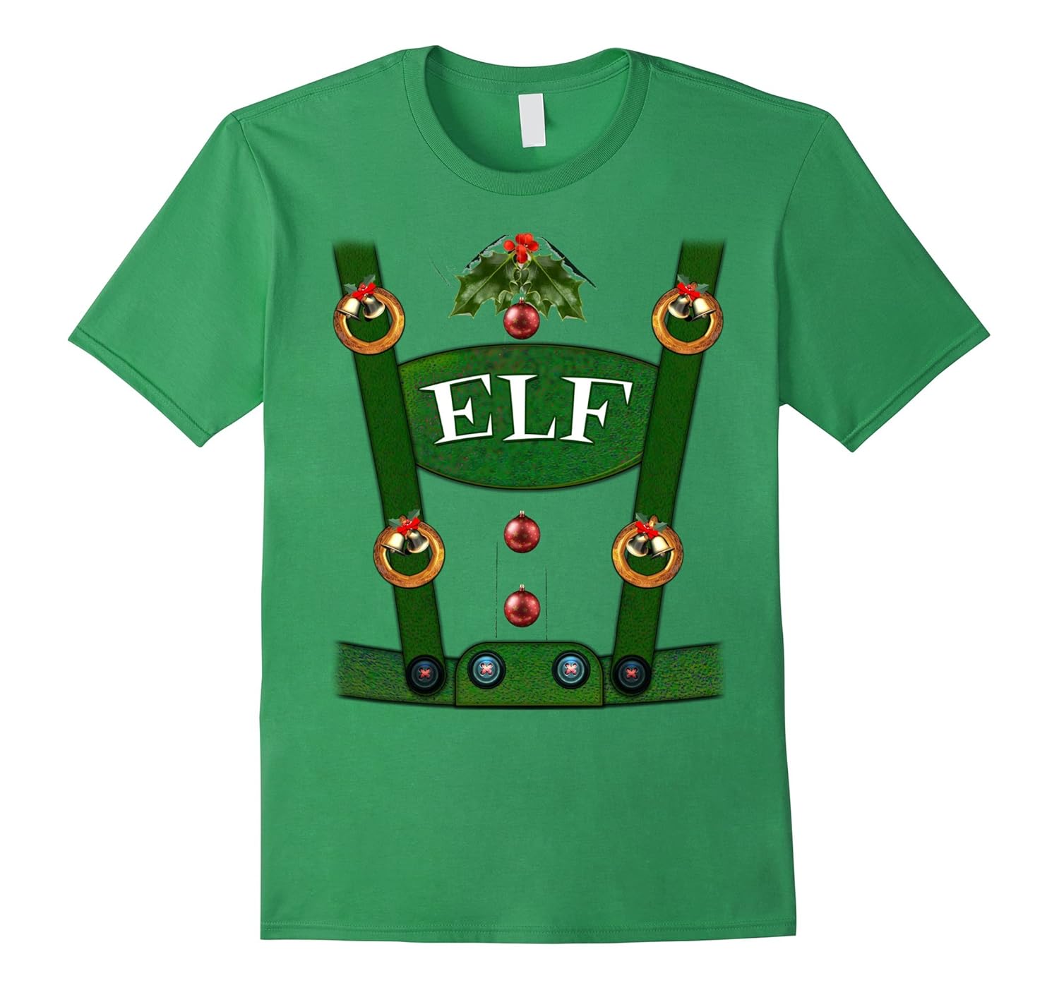 Santas Helper Christmas Elf Costume Funny T-Shirt-CL – Colamaga