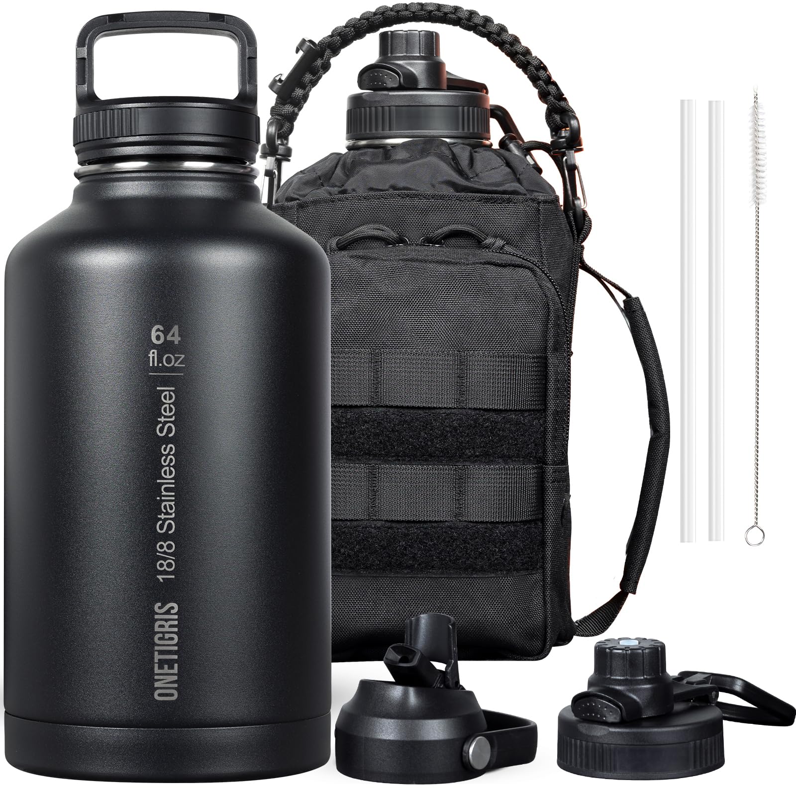 Mua Tactical Half Gallon Water Bottle with Straw - 64 oz Vacuum ...