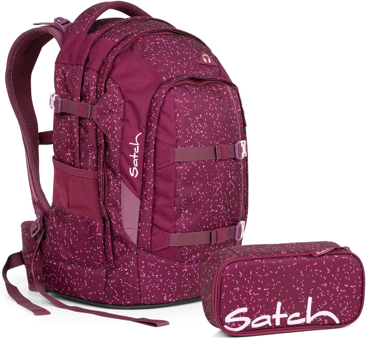 Satch Schulrucksack 2tlg. Set (mit SchlamperBox) (Pack Berry Bash ...