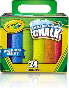 Amazon.com: Crayola Sidewalk Chalk, Assorted Colors, 24 Count ...