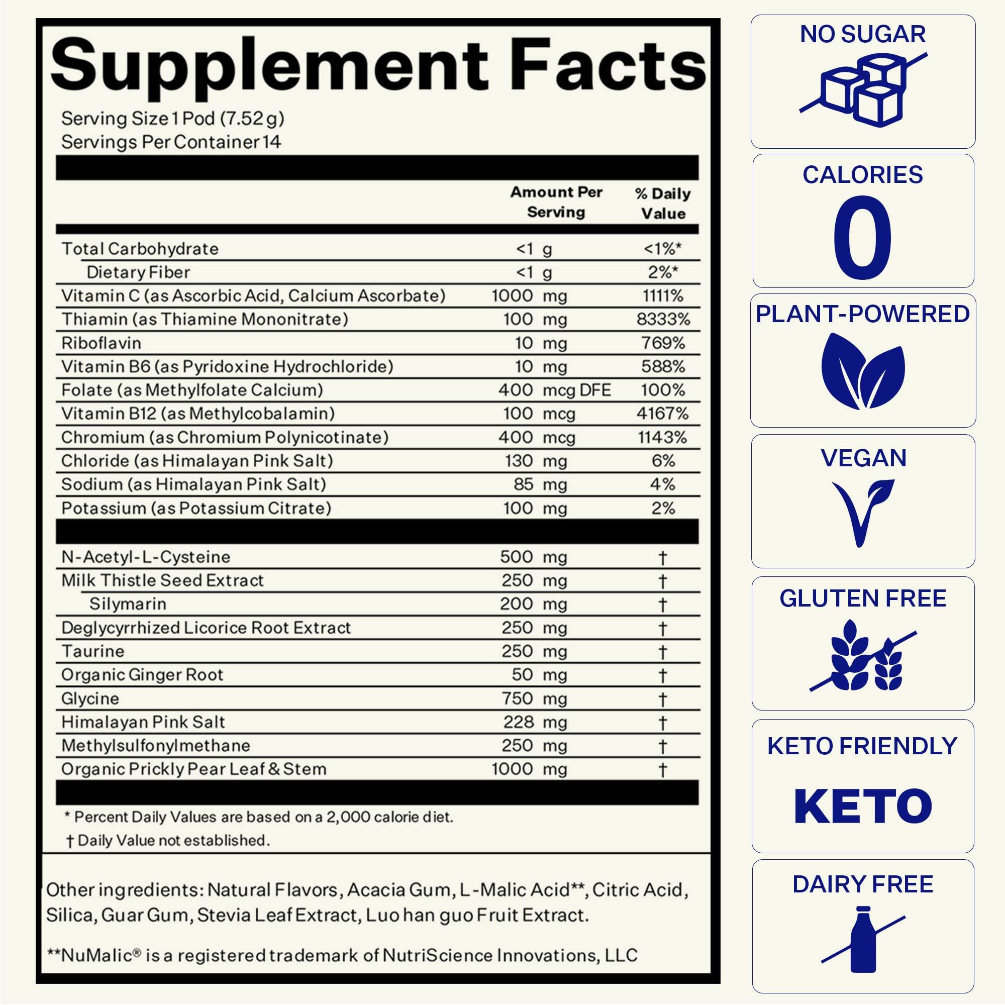 Mua Blueshift Pre-Game - Pre Drinking NAC Supplement, Electrolytes ...