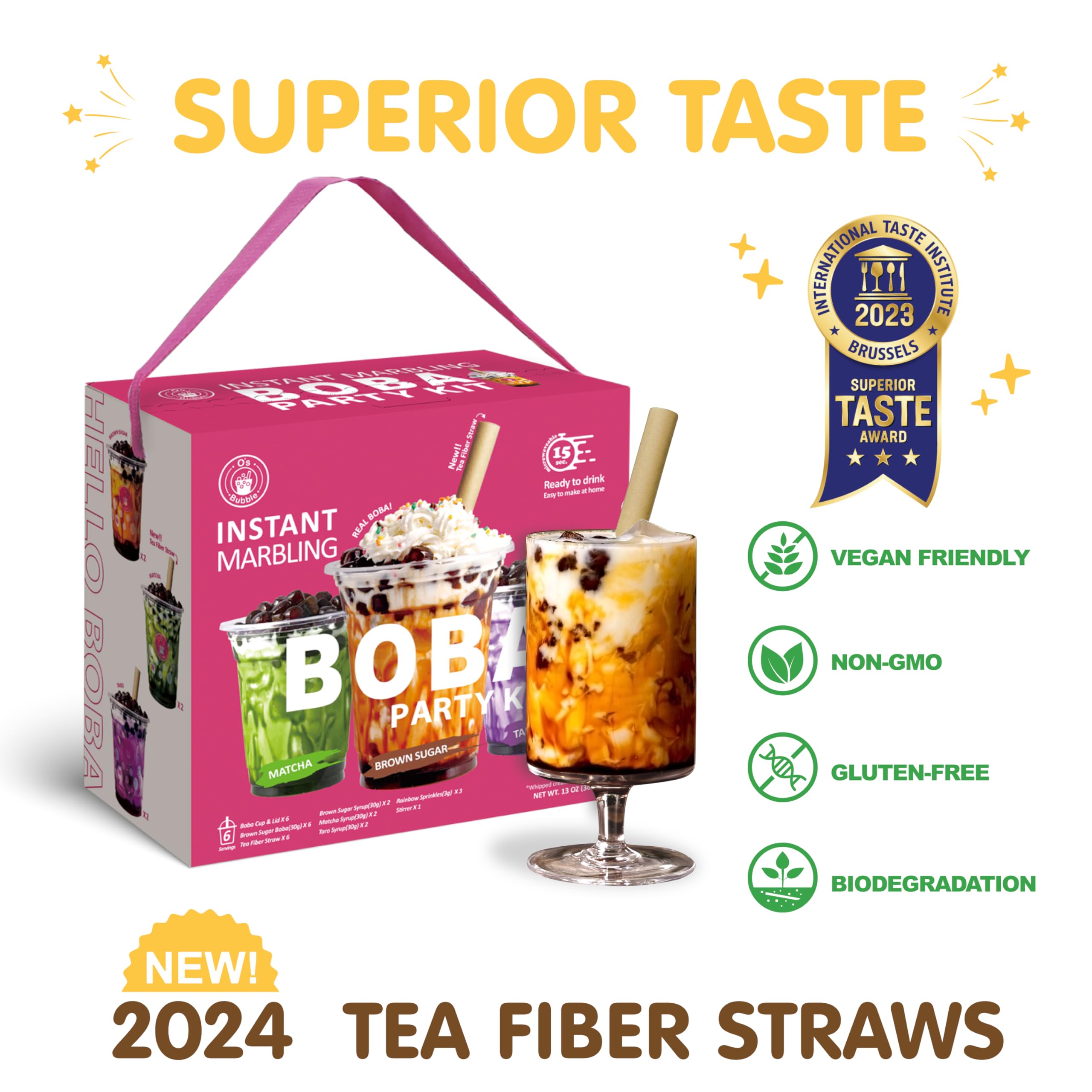 Mua O’s Bubble Instant Marbling Boba Party Kit (Ambient) – 6 Servings ...