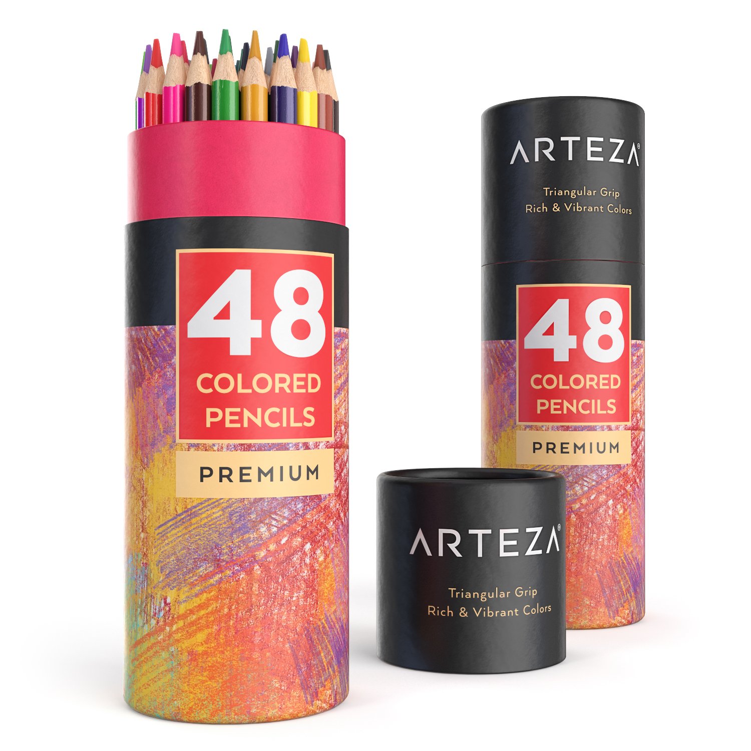 Arteza Colored Pencils 48 Colors Soft Highly Pigmented Wax Based Core Pencil Crayons Art arteza-colored-pencils-48-colors-soft-highly-pigmented-wax-based-core-pencil-crayons-art
