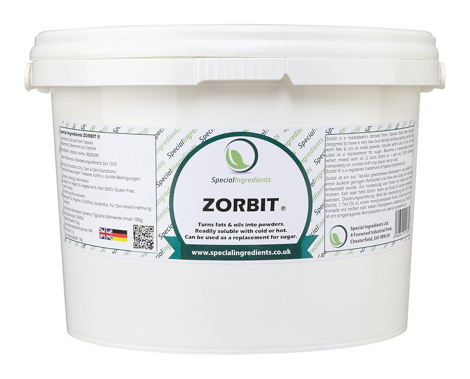 Special Ingredients Zorbit Tapioca Maltodextrin 500 g: Amazon.co.uk ...