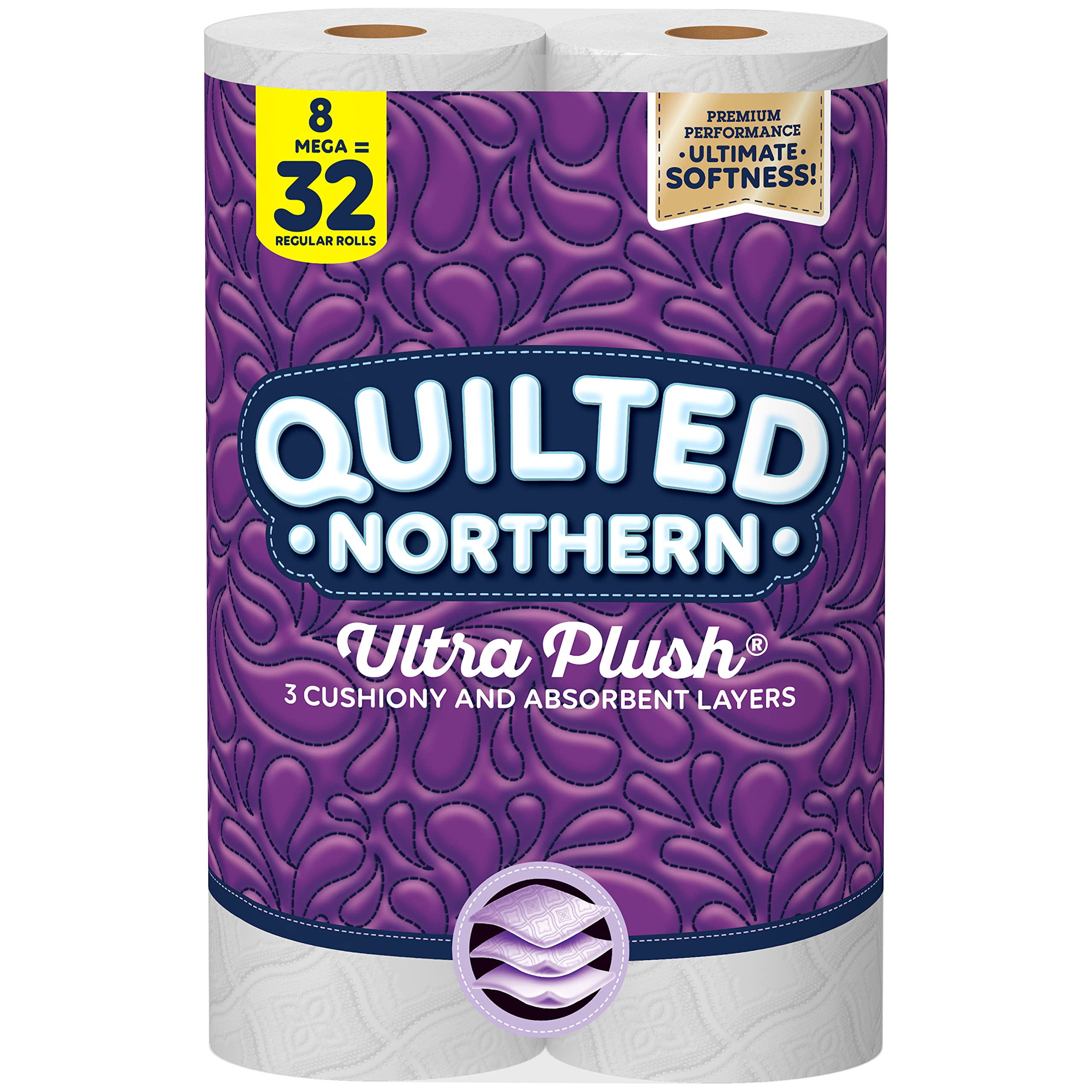 Quilted Northern Ultra Plush® Toilet Paper, 3-Ply Bath Tissue White ...