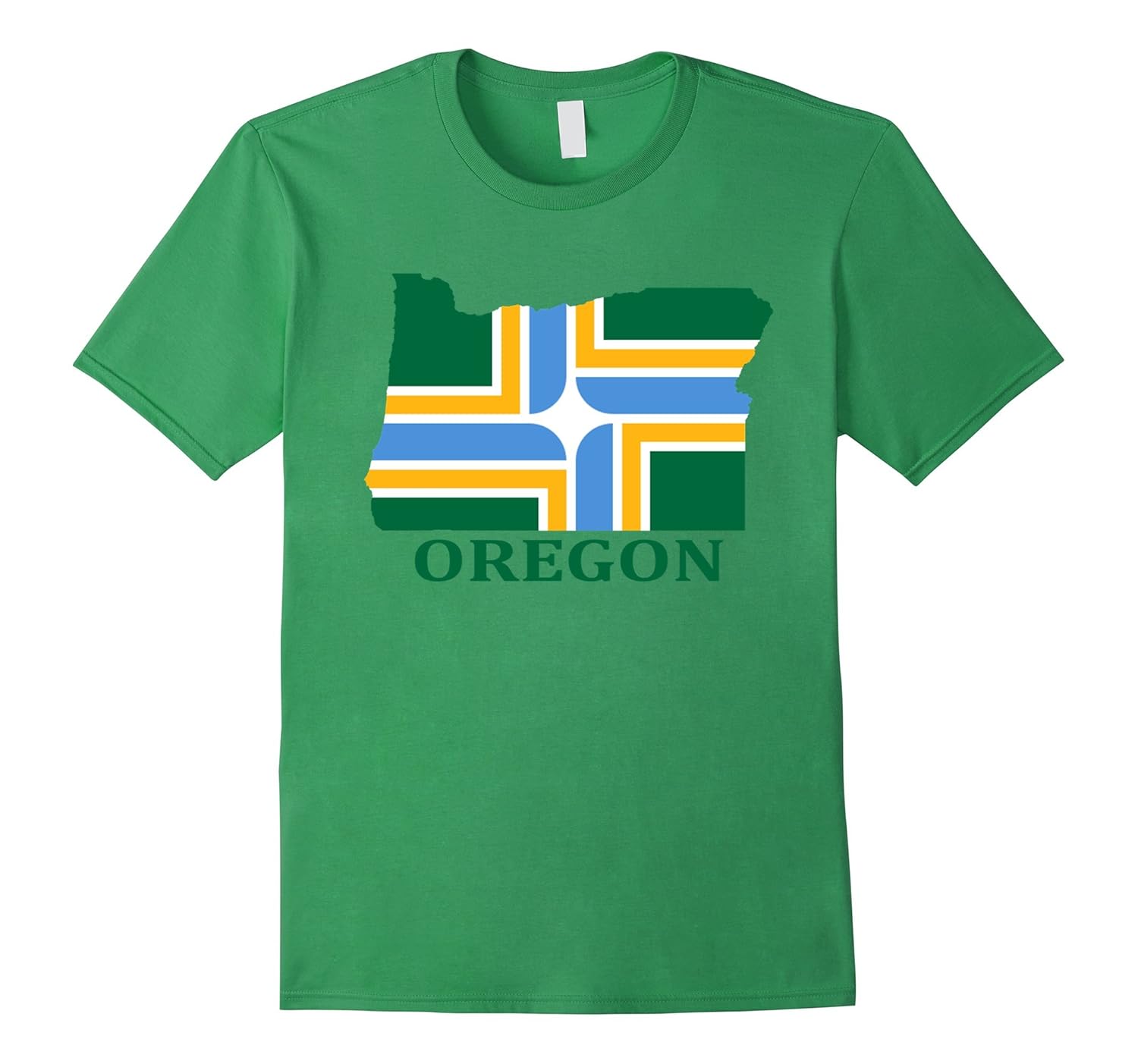 Oregon Flag State Outline Souvenir T-Shirt-4LVS – 4loveshirt