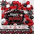 Amazon.com: Red Birthday Decorations for Men Women Boys Girls, 75 PCS ...