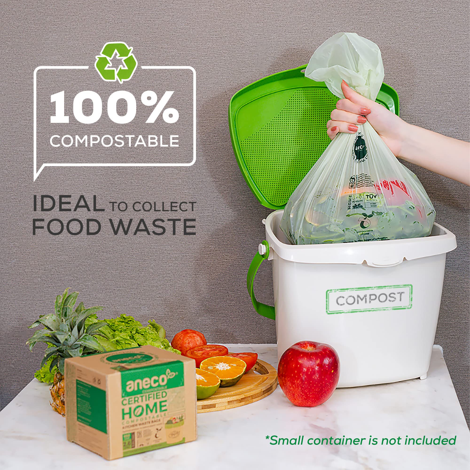 Mua (Include 10 Bonus Bags) ANECO 100% Compostable Waste Bags 2.6 ...