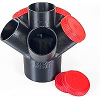 4" to 2-1/2" 6-Way Dust Collection Splitter Junction Fitting, Multi ...