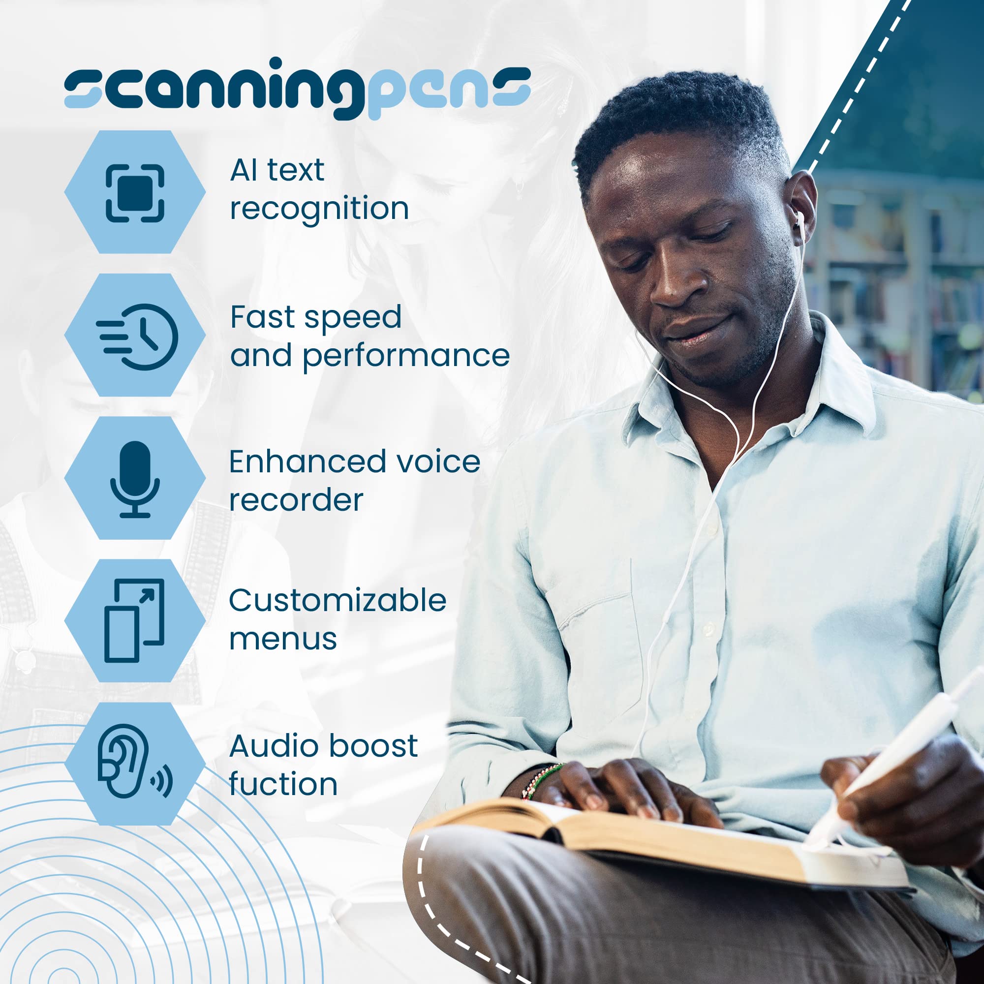 Mua C Pen Text to Speech Reader Pen 2 - OCR Scanning Device for Reading ...