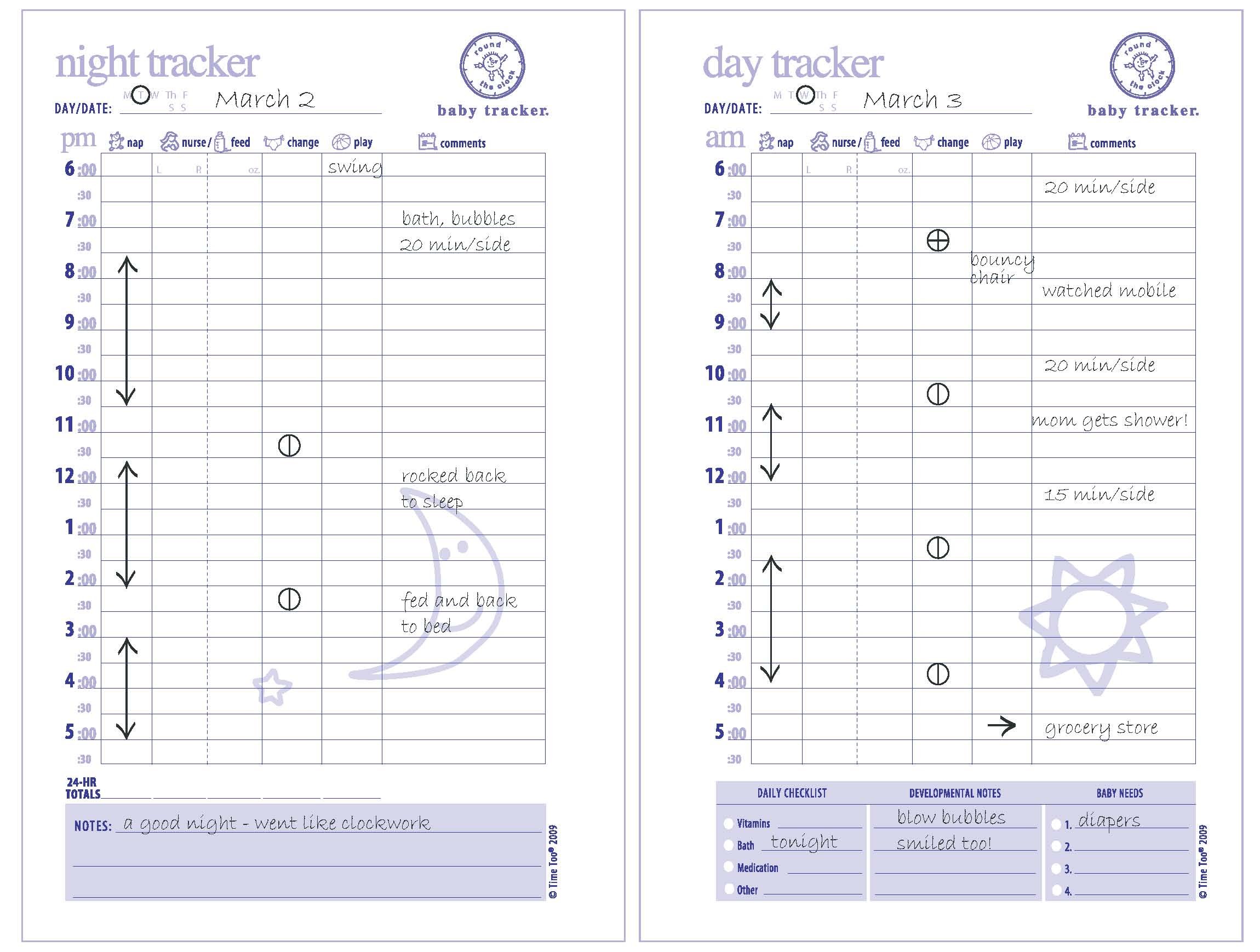 Mua Baby Tracker® for Newborns - Round-The-Clock Night and Day Schedule ...