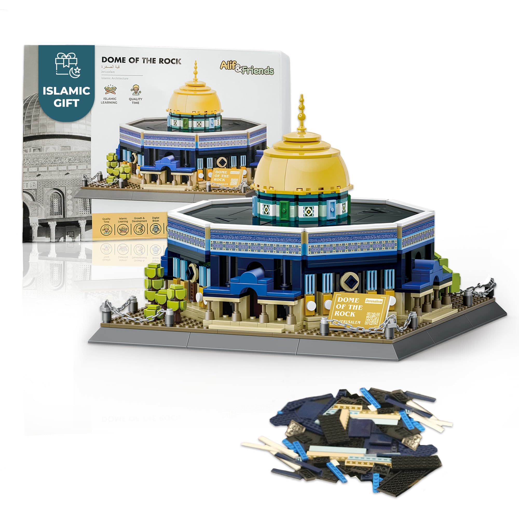 Alif and Friends Dome of The Rock Building Blocks Set - 900+ Pcs ...