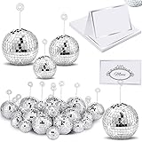 Amazon.com: 75 Pcs Disco Ball Table Number Holders, Mirror Ball Place ...