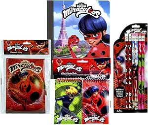 Amazon.com : Miraculous Ladybug Writing Stationery Set- Diary with Lock ...