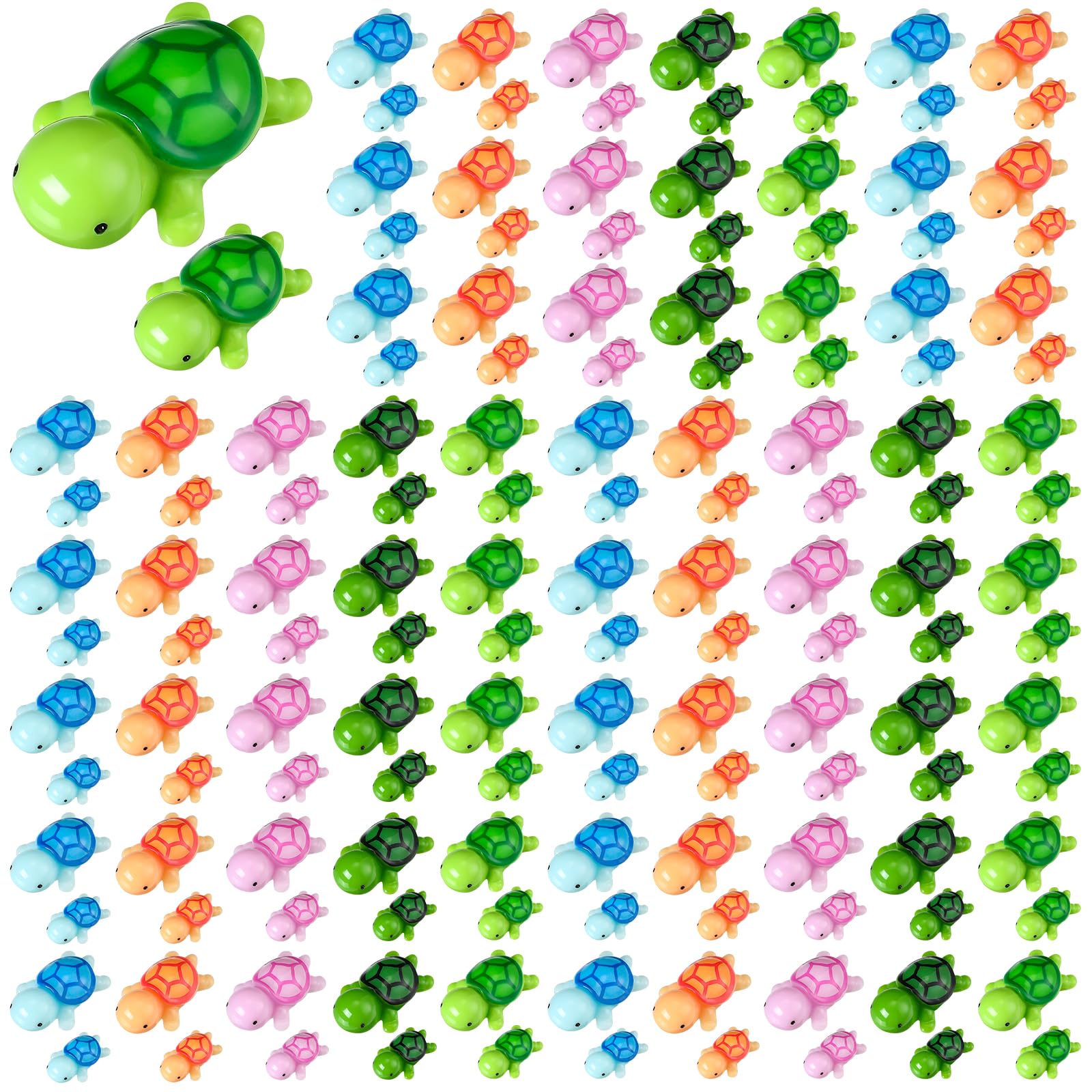 Mua Soaoo 120 Pcs Miniature Sea Turtle Figurine Multicolor Tiny Turtle ...