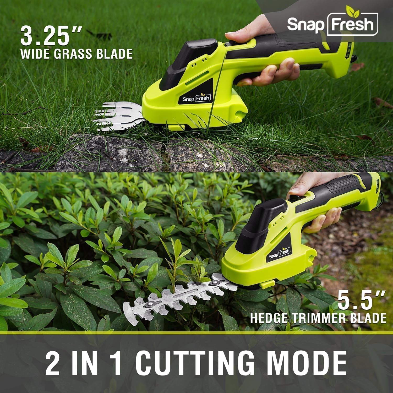 Mua SnapFresh Cordless Grass Shear Bush Trimmer, 2 in 1 Handheld Hedge ...