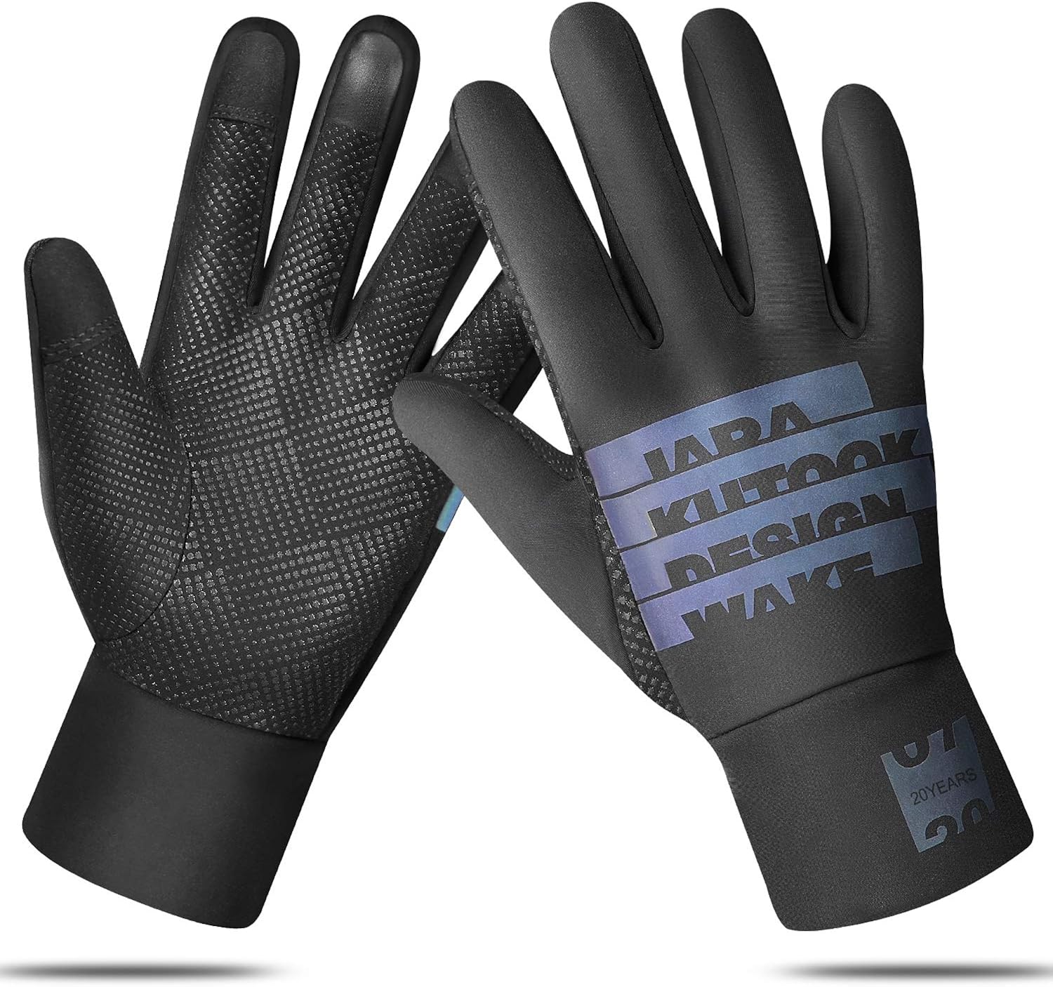 Kutook Running Gloves Winter Liner Thermal TouchScreen Reflective for ...