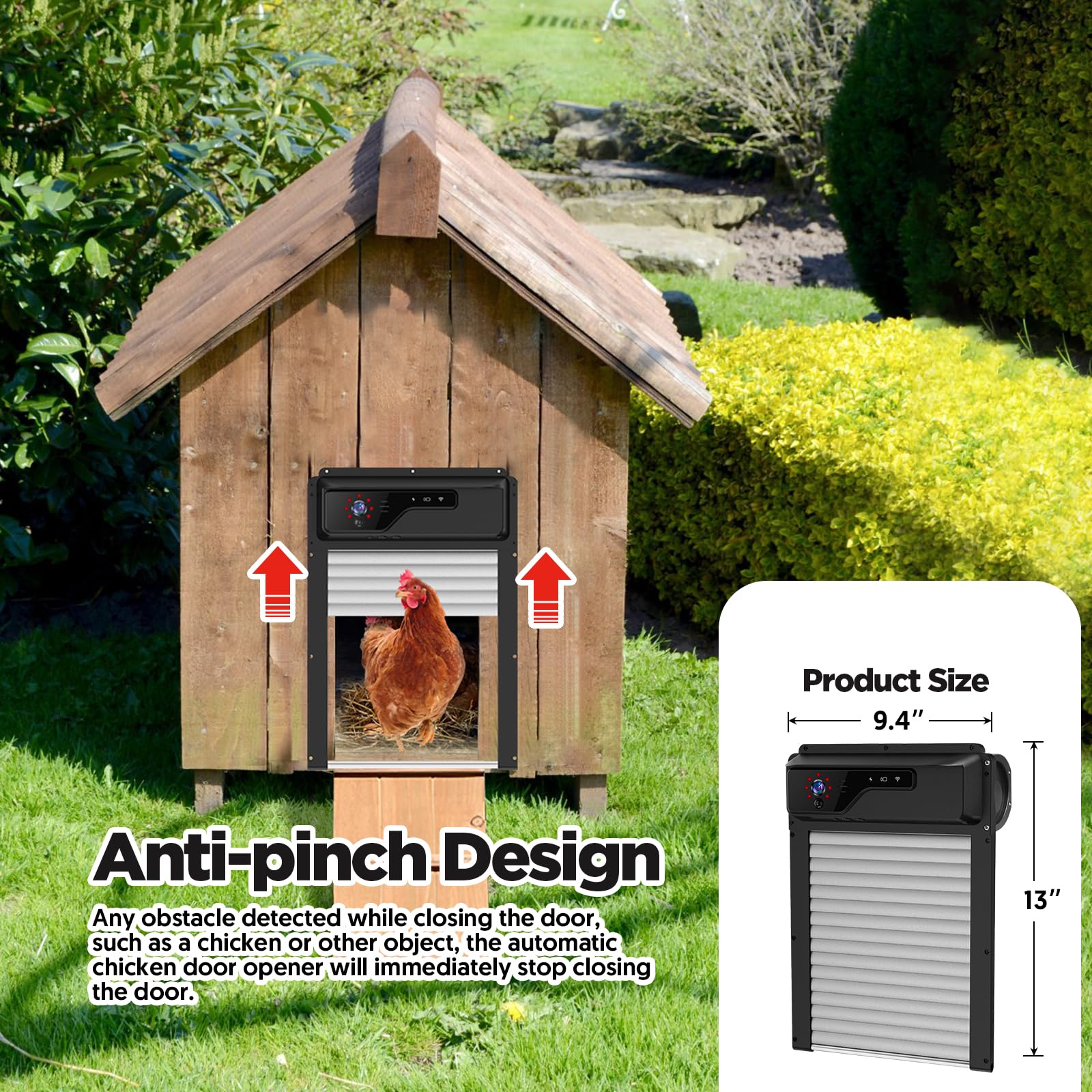 Automatic Chicken Coop Door With Surveillance Camera 1080P, Night ...