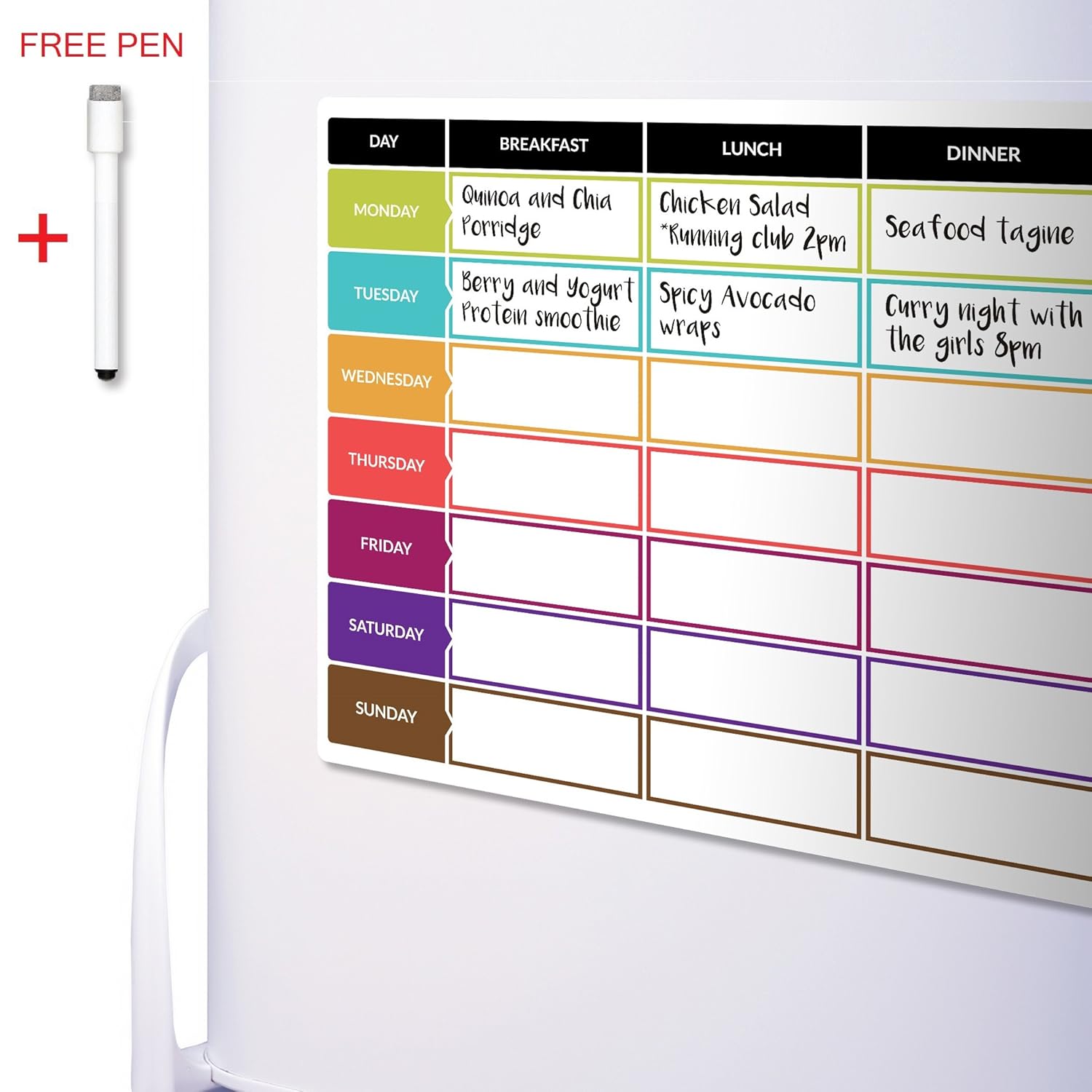Magnetic Fridge FAMILY PLANNER Chore Rota Board Weekly Drywipe A3 Task ...