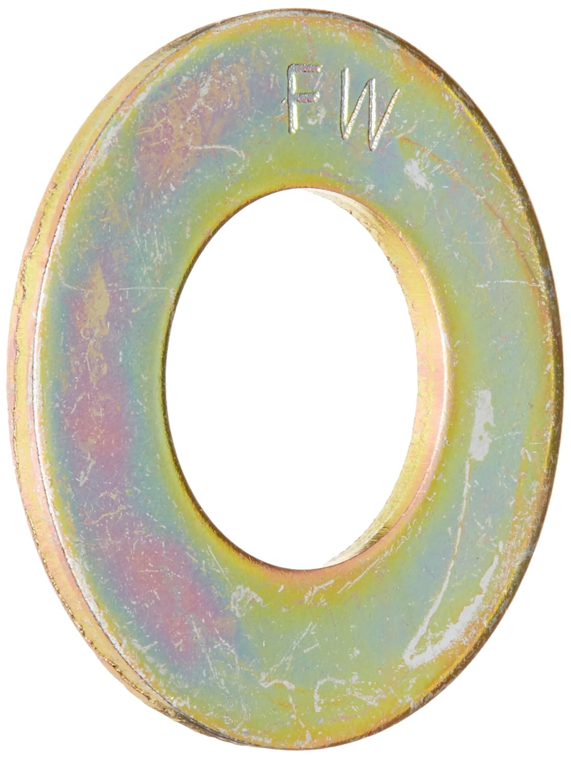 Steel Flat Washer, Zinc Yellow Chromate Plated Finish, Grade 8, ASME ...