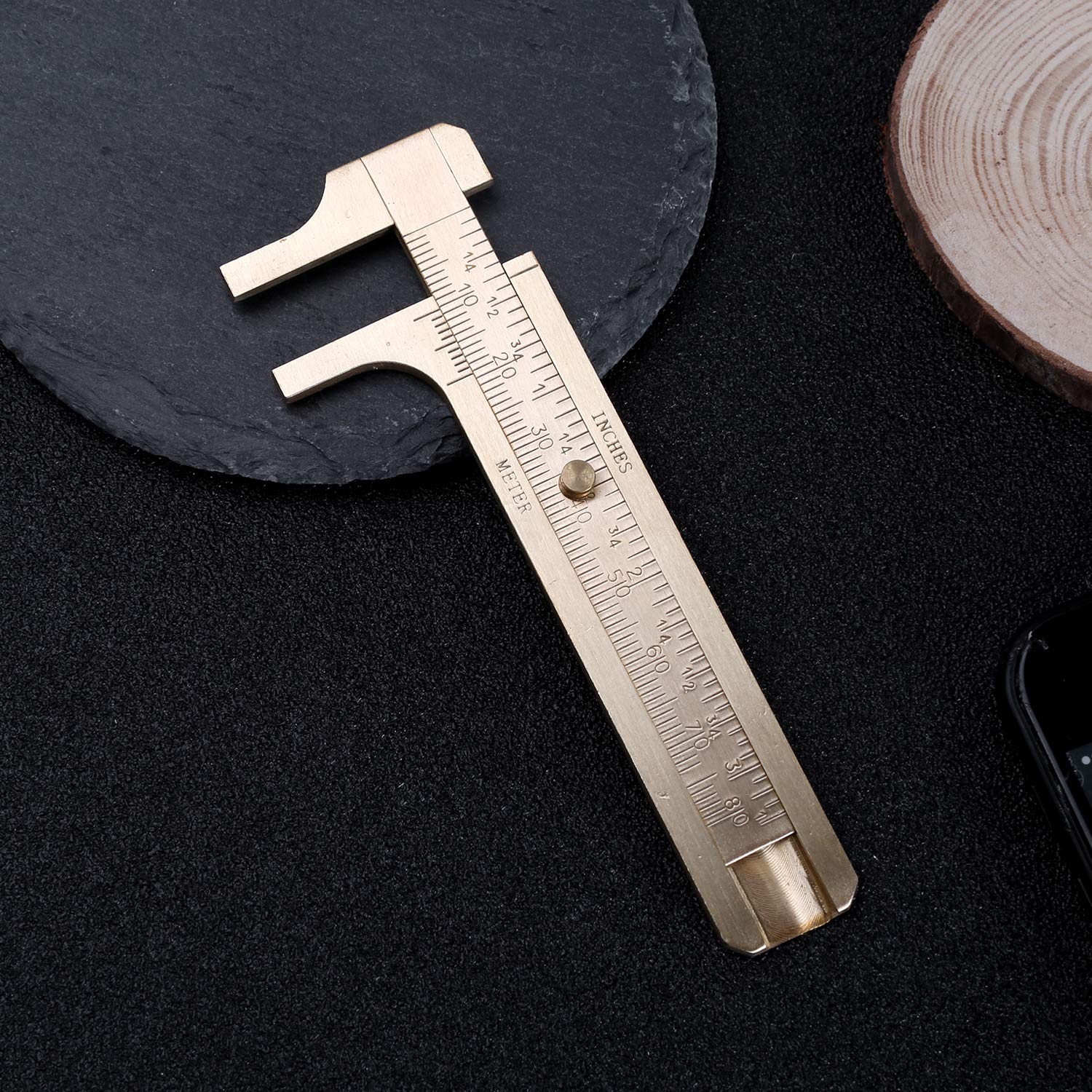 Mua Juland Retro Vernier Caliper Copper Alloy Mini Brass Sliding Pocket ...