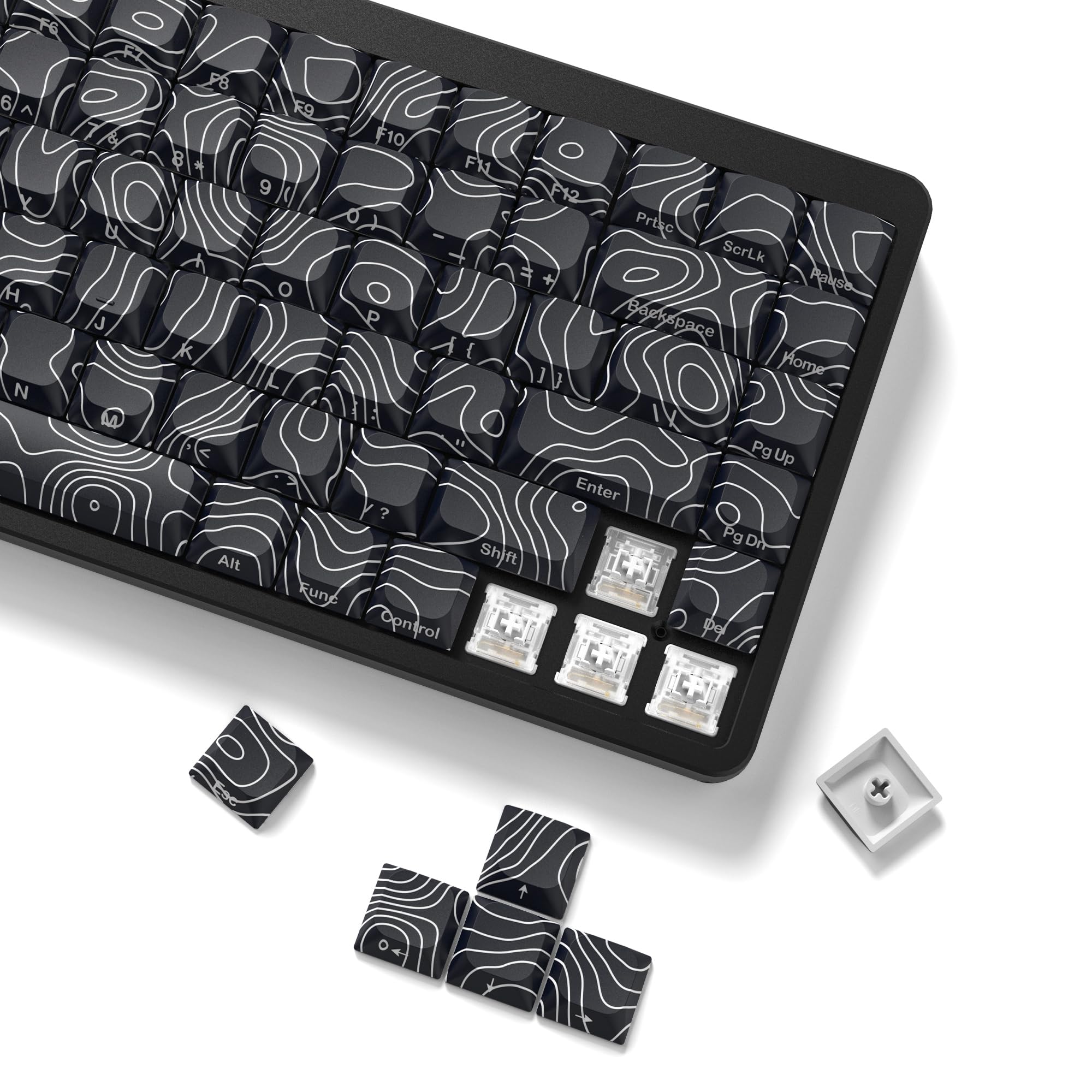 Mua Womier Low Profile keycaps, Double Shot PBT keycaps,Black ...