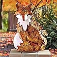 Amazon.com: Euiroet Metal Garden Fox Outdoor Statues,Anti-Rust Fox ...