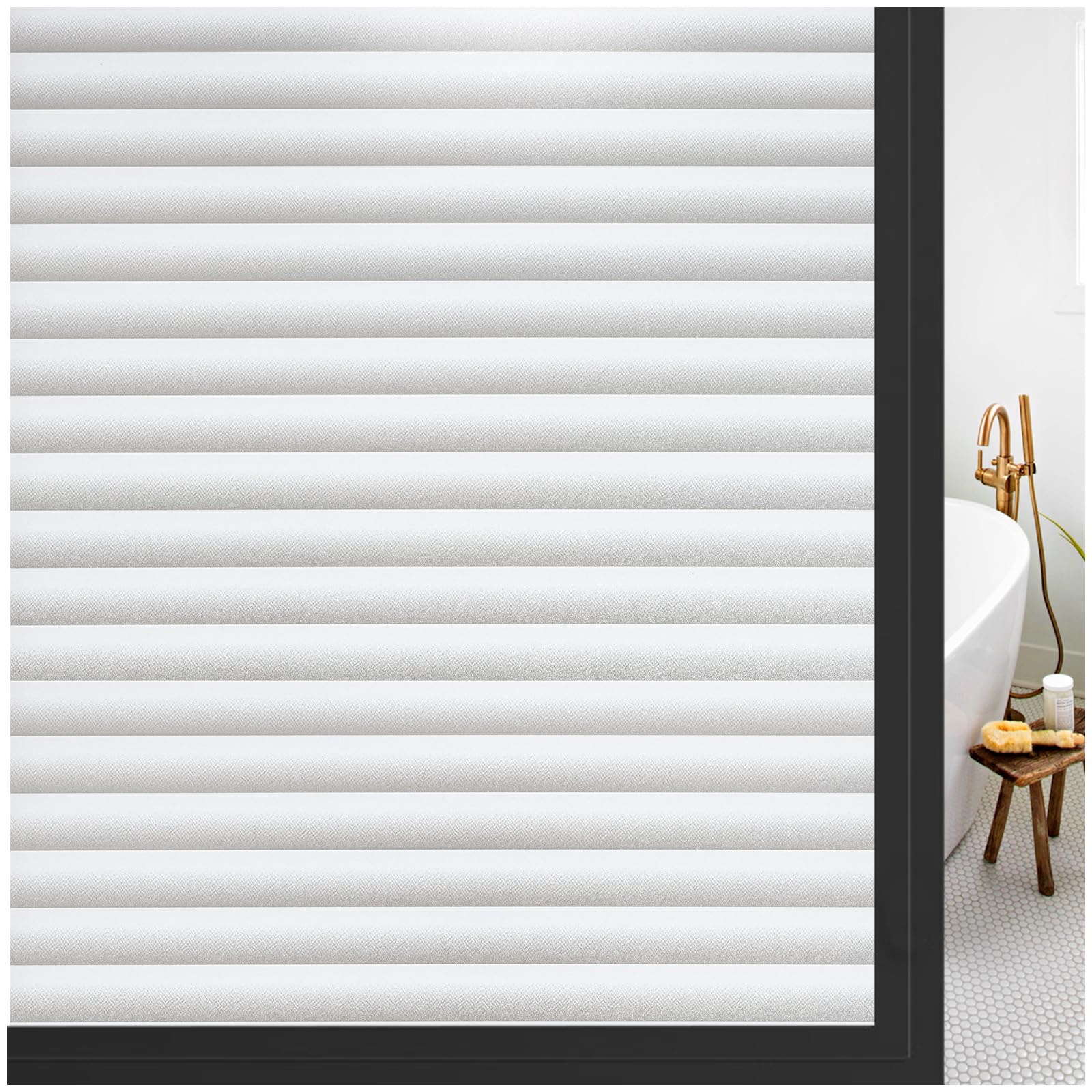 rabbitgoo Window Privacy Film Frosted Glass Film for Bathroom, Non ...