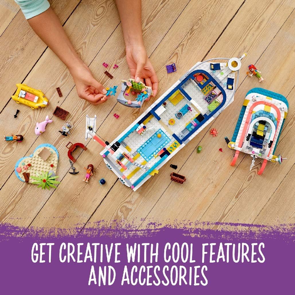 LEGO 41381 Friends Rescue Mission Boat Island Toy for Kids with Olivia ...