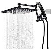 G-Promise All Metal 12 Inch Rainfall Shower Head with Handheld Spray ...