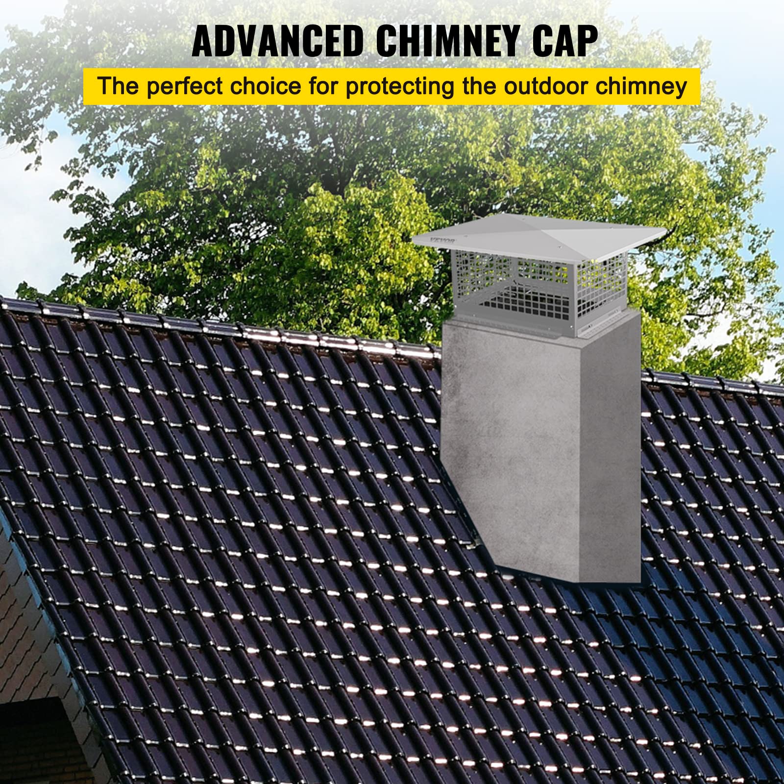 Mua Chimney Cap, 17" x 29" Flue Caps, 304 Stainless Steel Fireplace ...