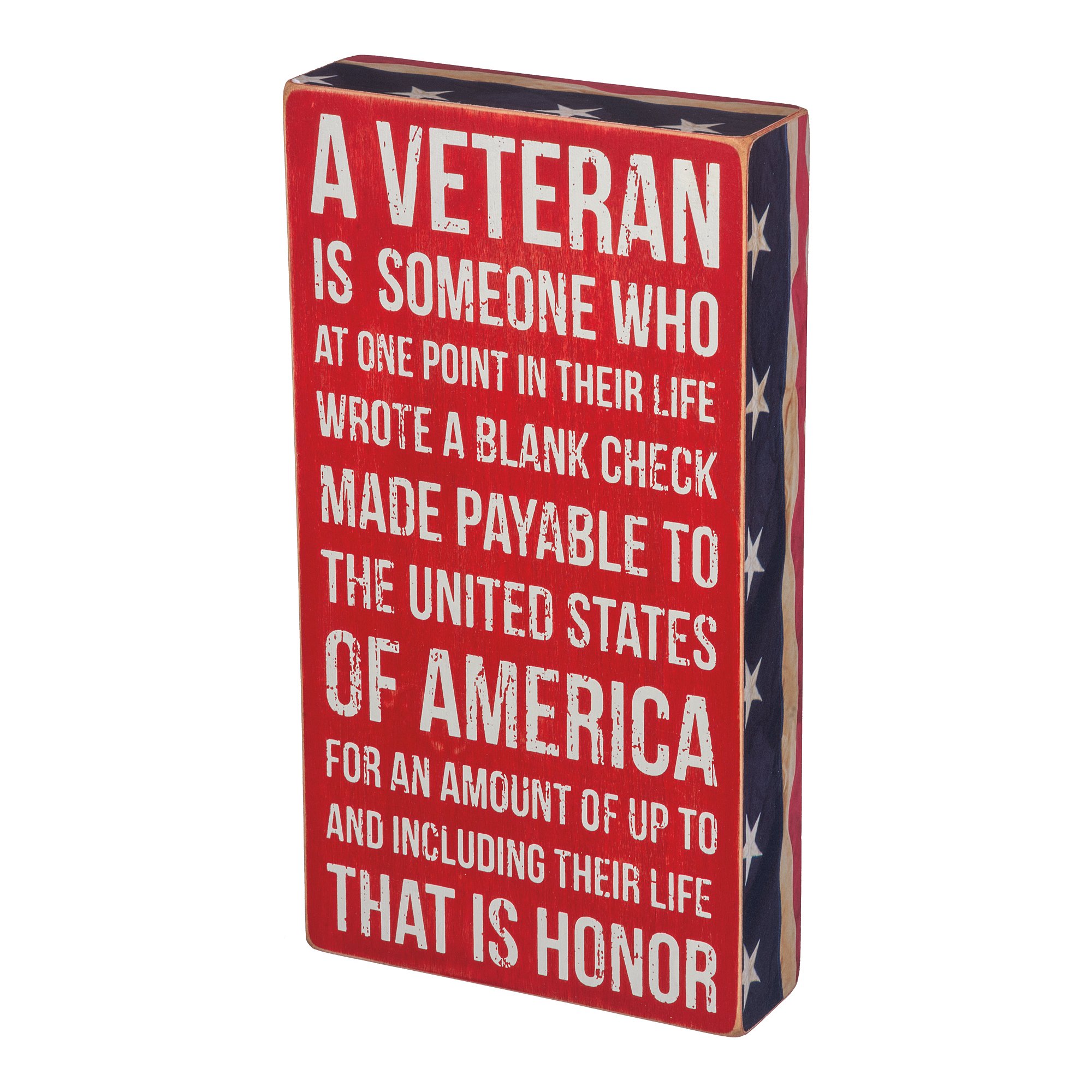 Primitives by Kathy 31199 Patriotic-Inspired Box Sign, 6 x 11-Inches, A ...