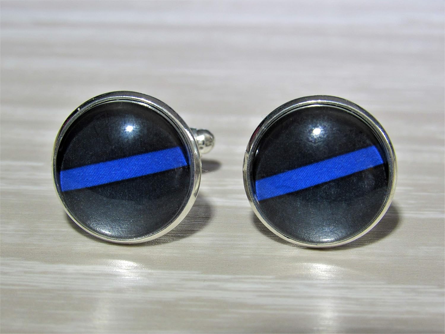 Amazon.com: Thin Blue Line Cufflinks, Police Lives Matter Cufflinks ...