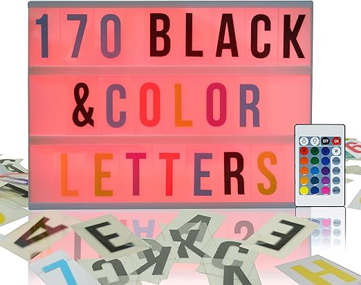 Amazon.com: Cinema Light Box Changing Lighted Up White & Color Led ...